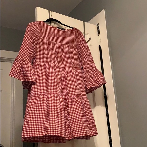 Zara | Dresses | Zara Checkered Frock | Poshmark